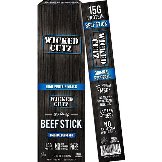 Wicked Cutz Beef Sticks - HIGH Protein Snack – DFW Bariatrics Store
